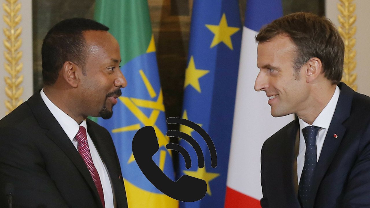 آبي احمد يجري محادثات هاتفية مع ماكرون. - الراصد الاثيوبي - ETHIO MONITOR